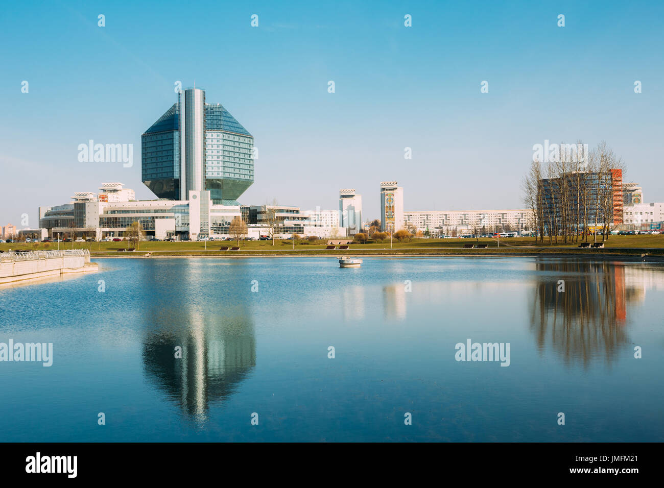Minsk, Belarus. Building Of National Library Of Belarus In Minsk ...