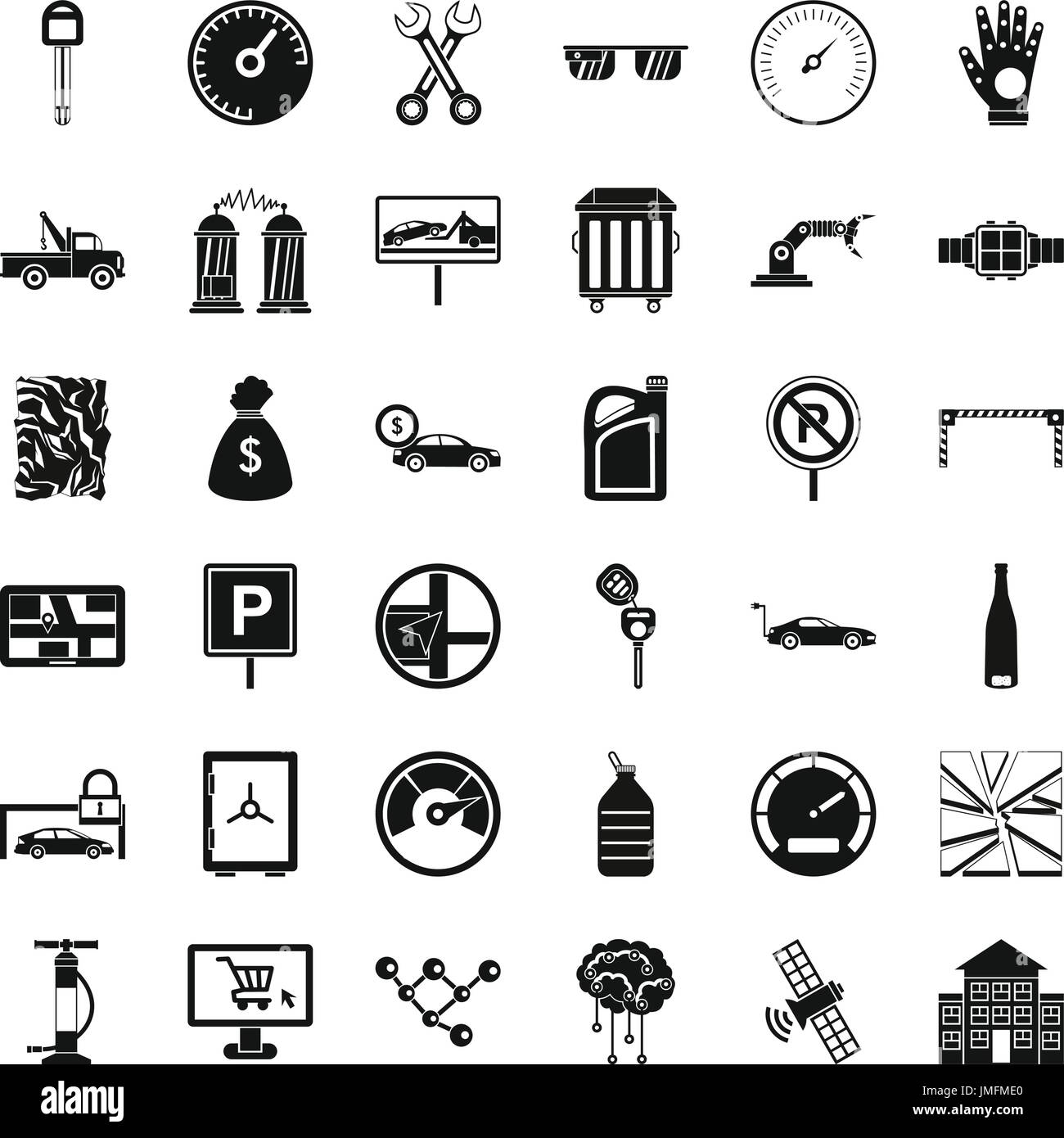 Repairing car icons set, simple style Stock Vector Image & Art - Alamy