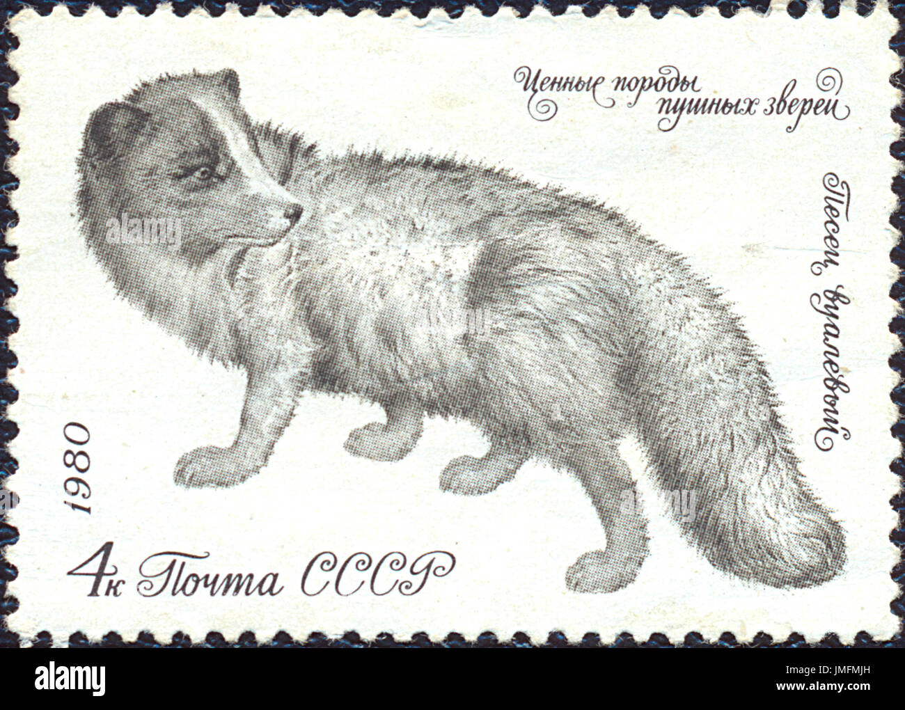 SOVIET UNION - 1980: Postage stamp printed in Soviet Union shows the ...