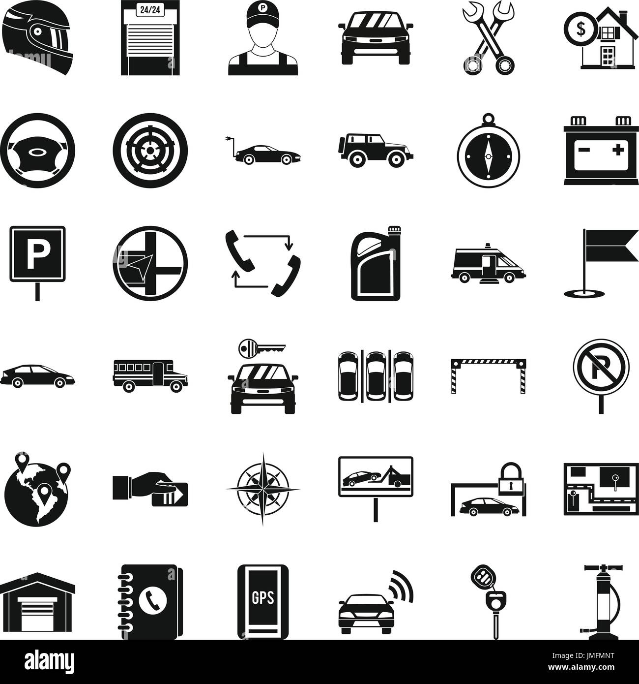 Mechanic auto icons set, simple style Stock Vector Image & Art - Alamy