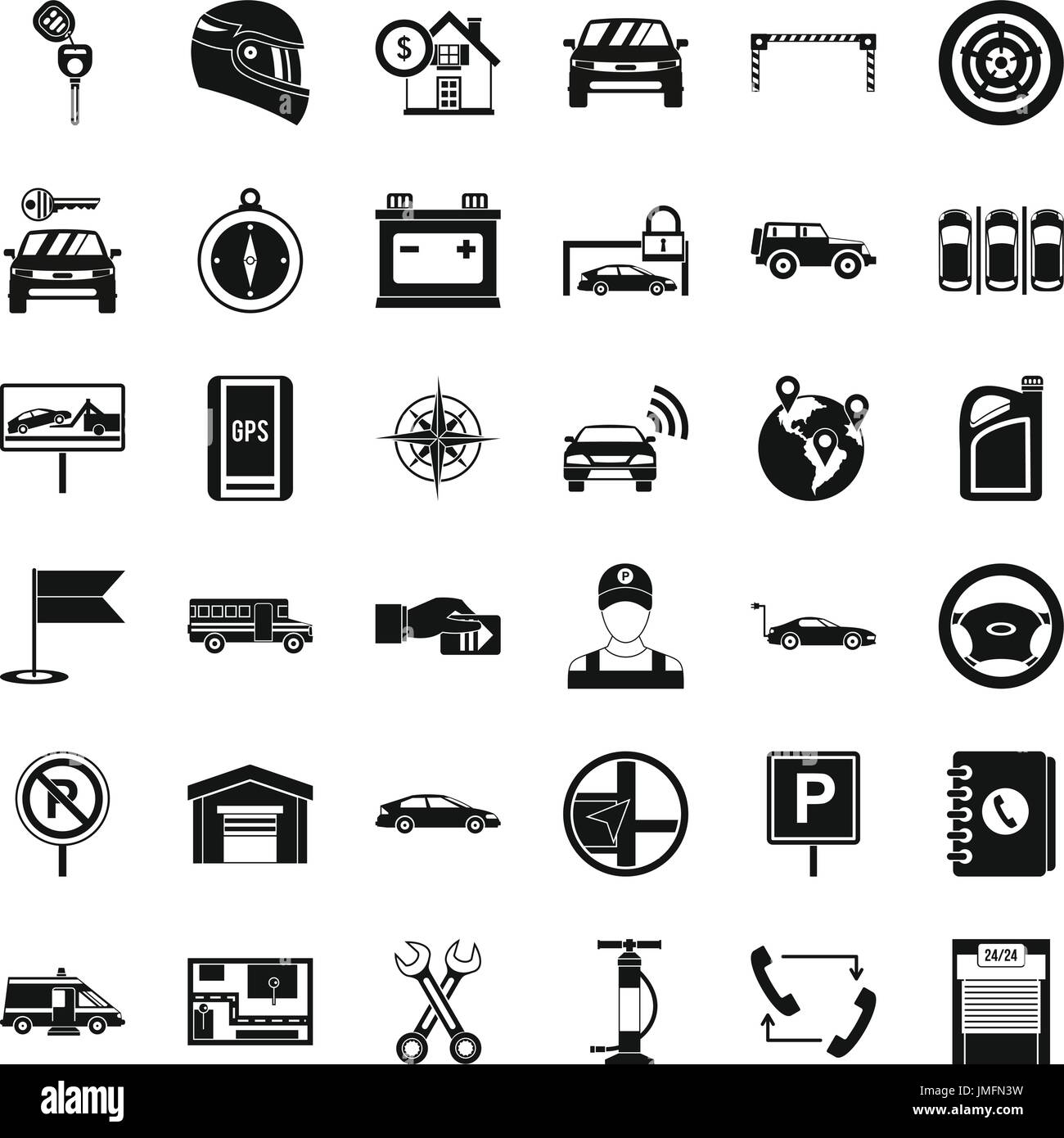 Auto garage icons set, simple style Stock Vector Image & Art - Alamy