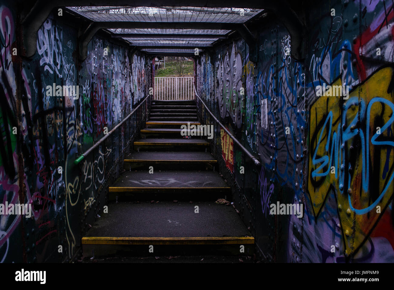 Urban graffiti stairs Stock Photo - Alamy