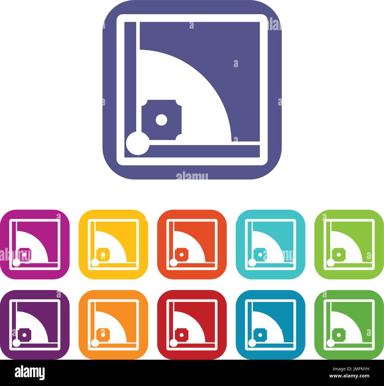 Baseball field icons set Stock Vector Image & Art - Alamy