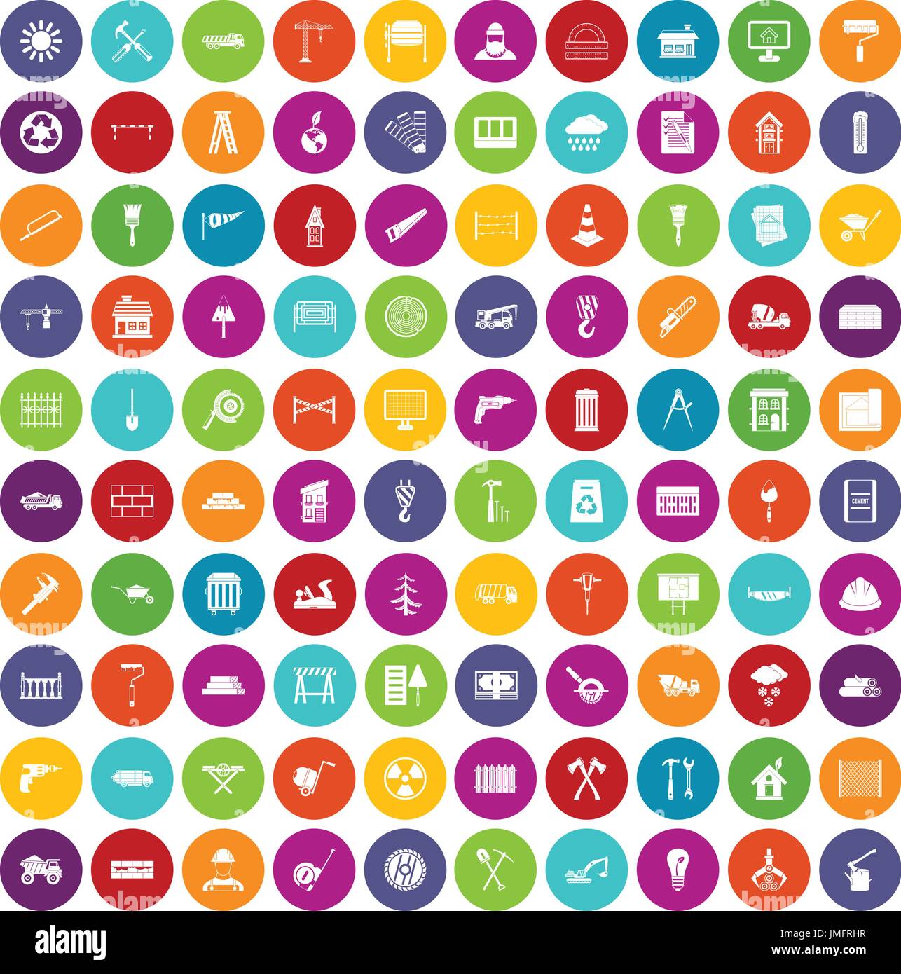 100 building materials icons set color Stock Vector Image & Art - Alamy