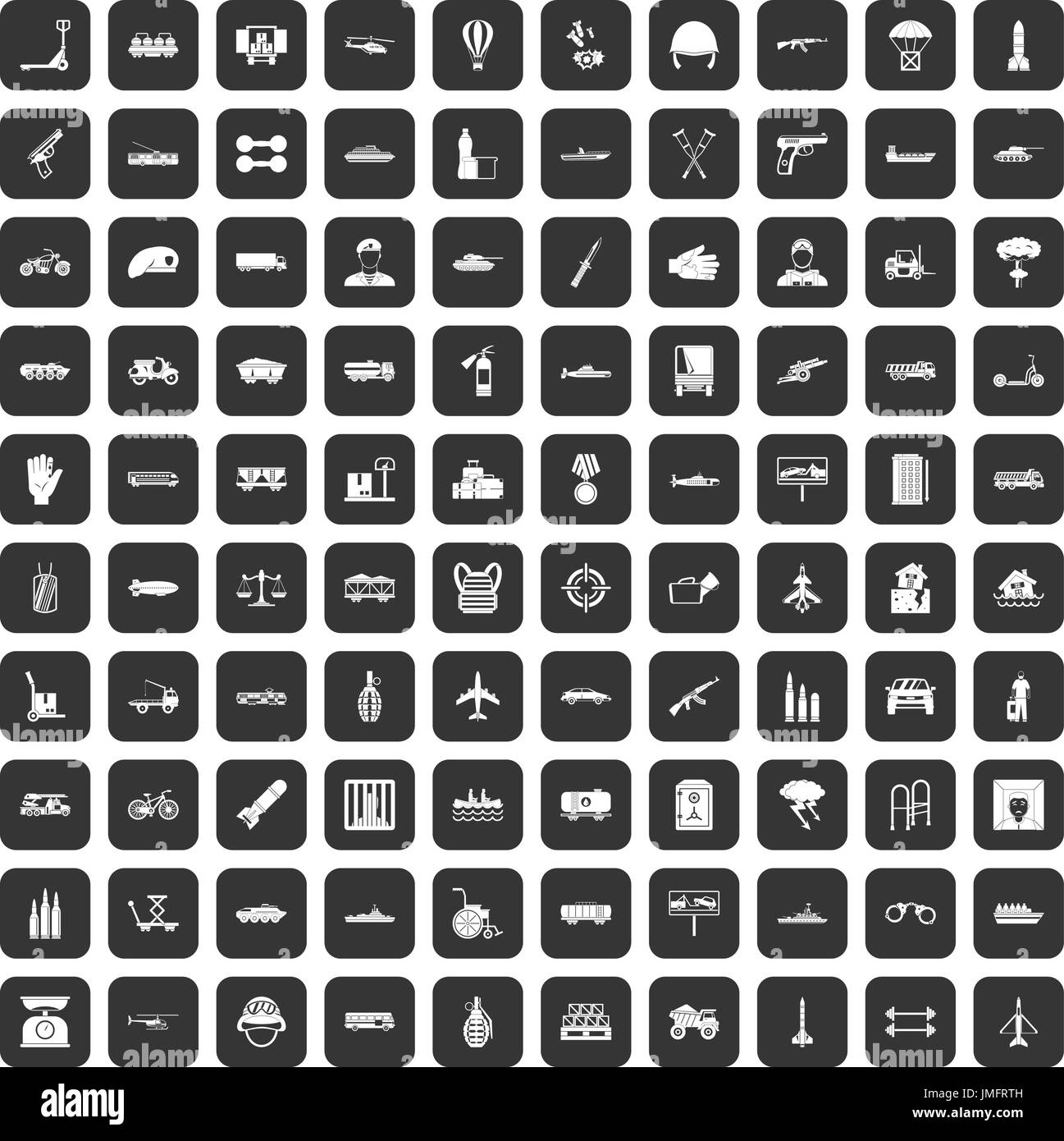 100 burden icons set black Stock Vector Image & Art - Alamy