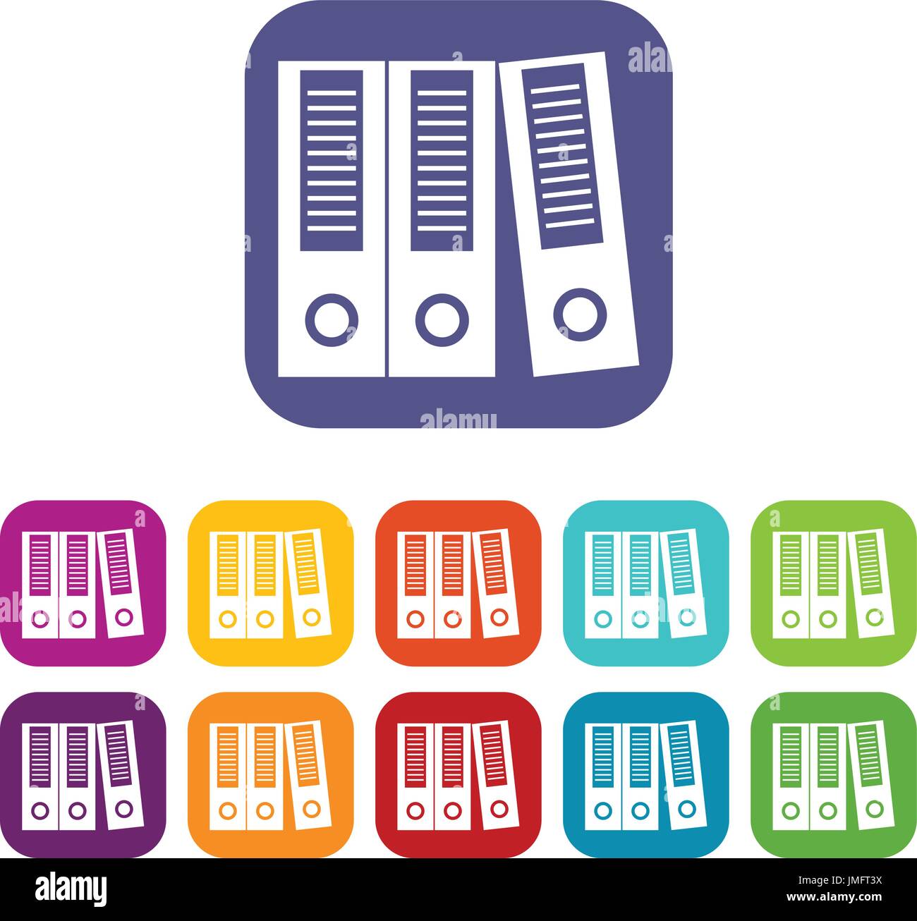 Office folders icons set Stock Vector Image & Art - Alamy