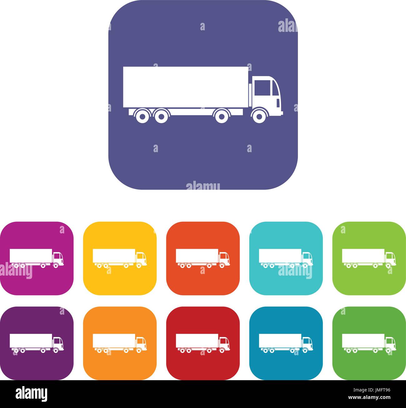 Lorry truck isolated icons vector cabin hi-res stock photography and ...