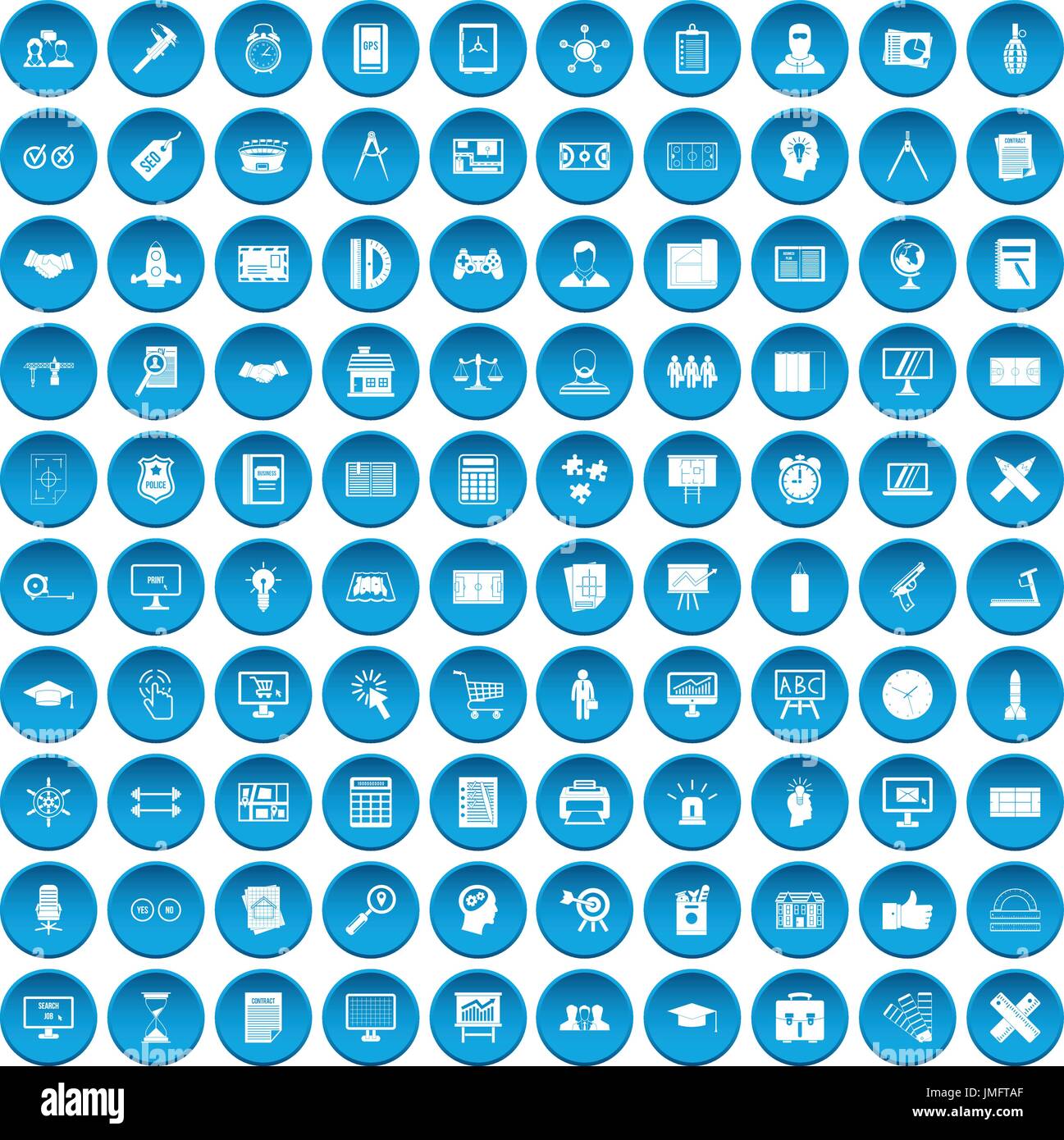 100 plan icons set hi-res stock photography and images - Alamy