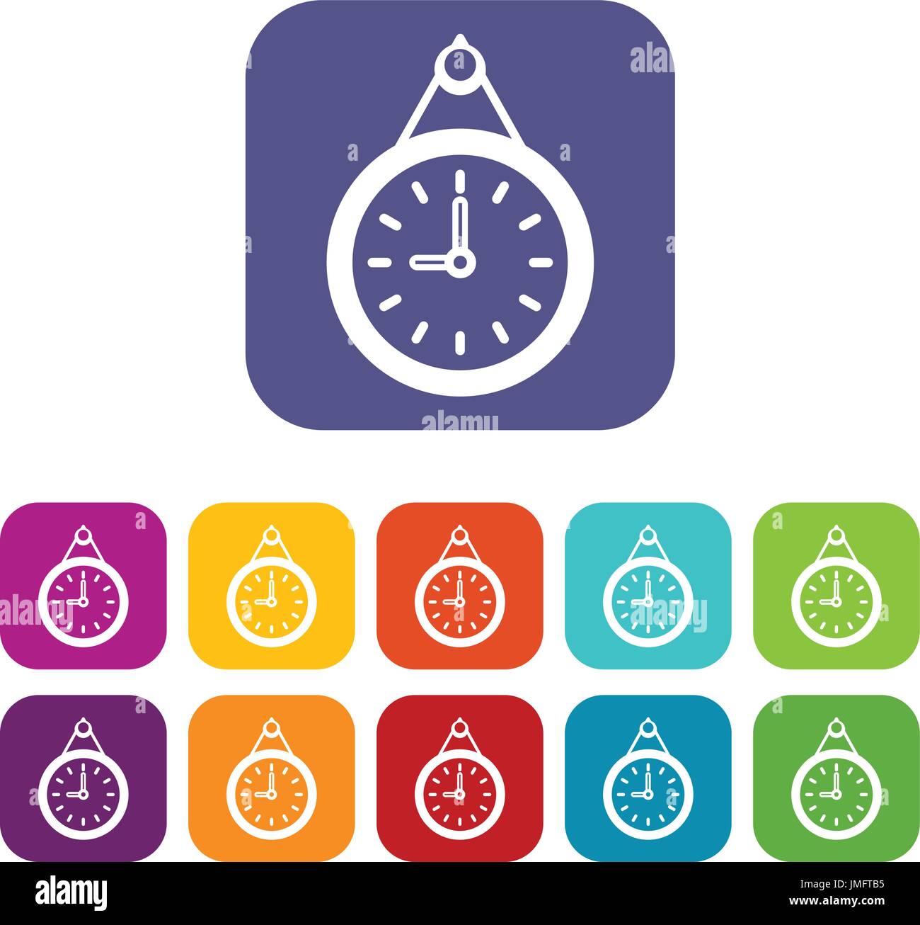 Clock icons set Stock Vector Image & Art - Alamy
