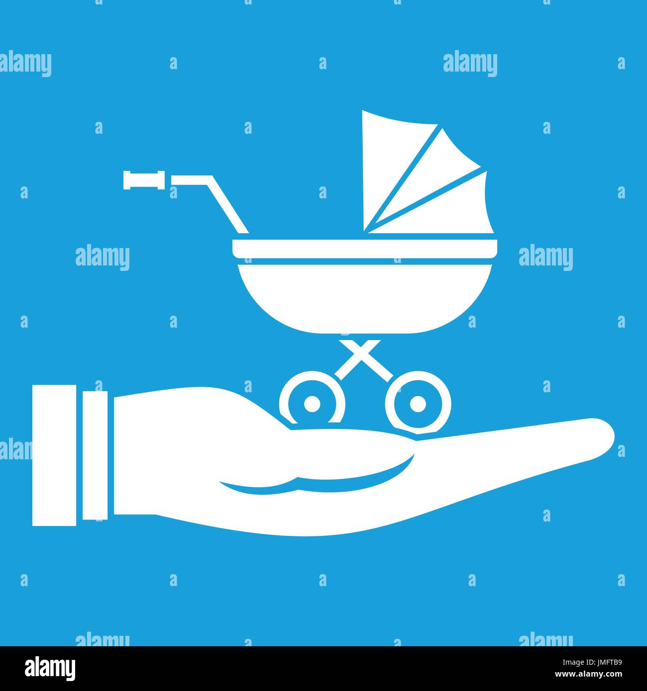 Baby pram protection icon white Stock Vector Image & Art - Alamy