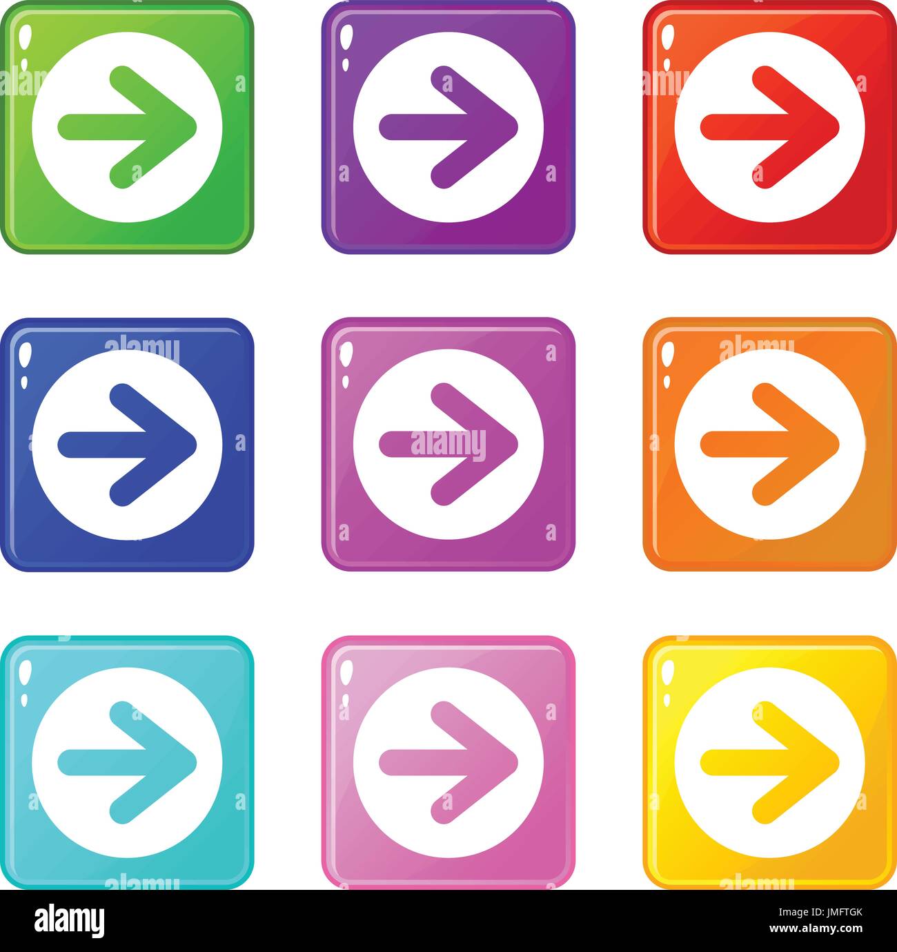Arrow in circle set 9 Stock Vector Image & Art - Alamy