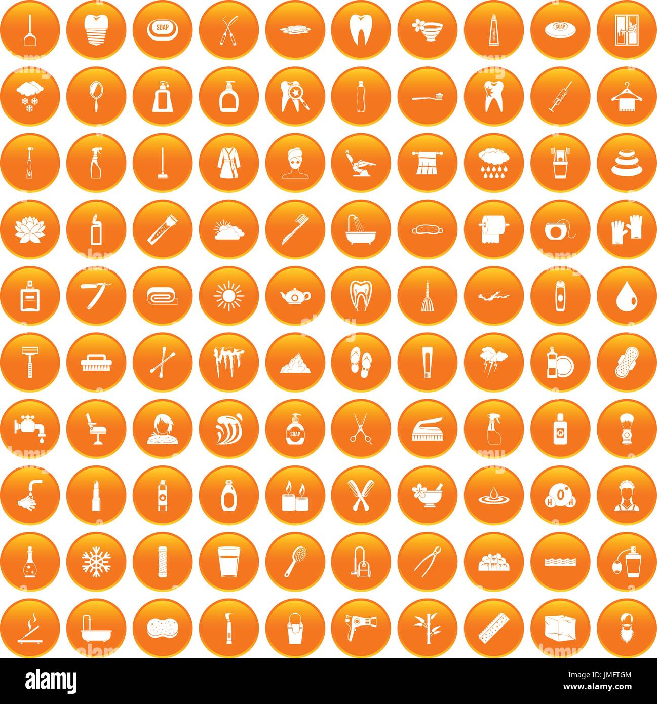 Brush teeth orange Stock Vector Images - Alamy