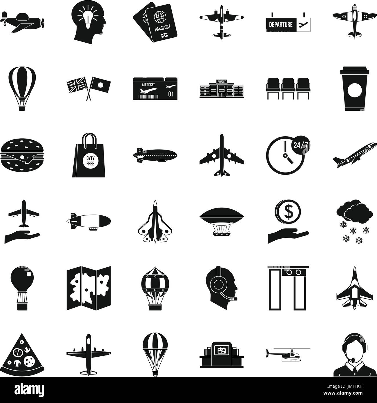 Aviation icons set, simple style Stock Vector Image & Art - Alamy