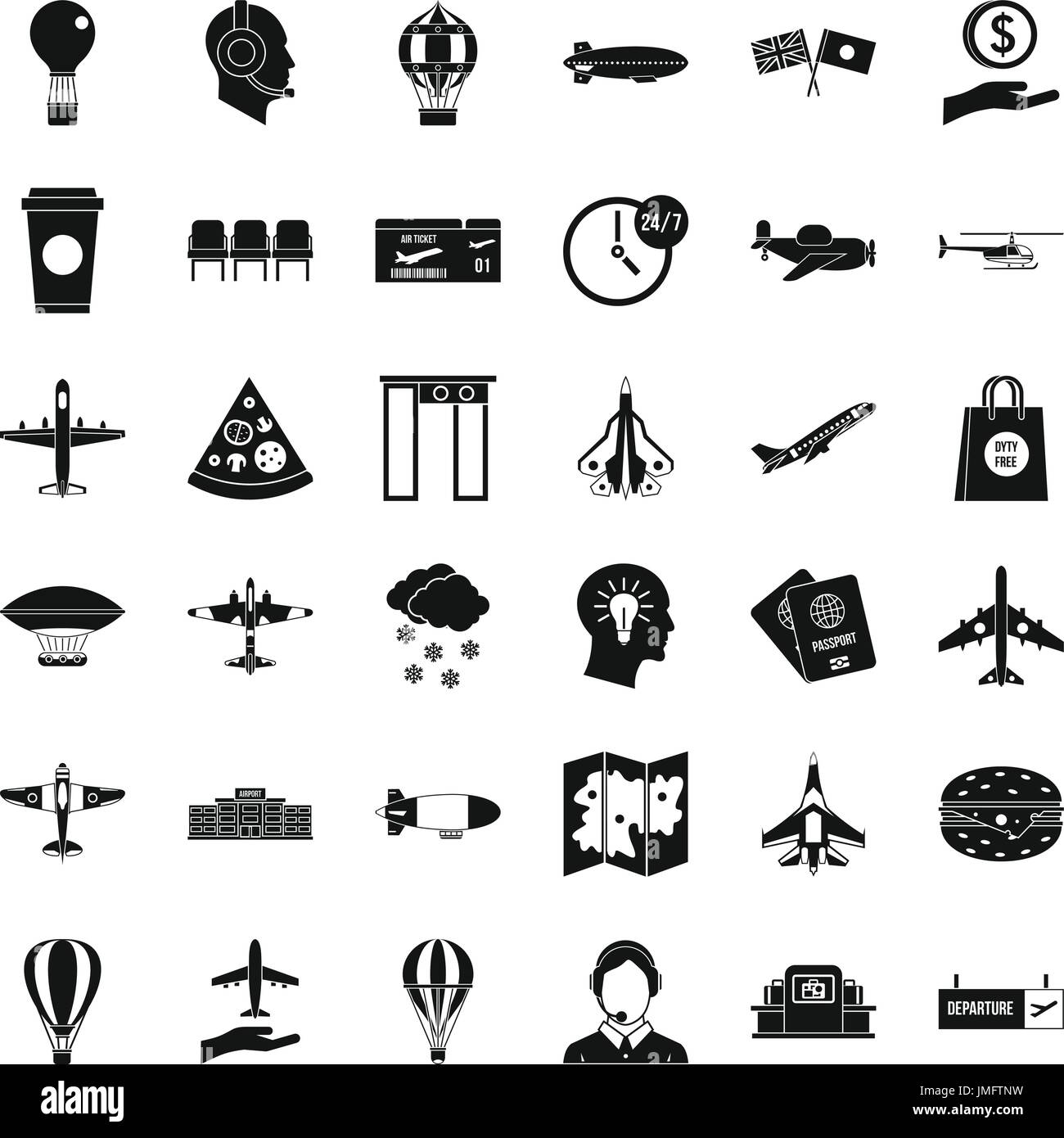 Aircraft icons set, simple style Stock Vector Image & Art - Alamy