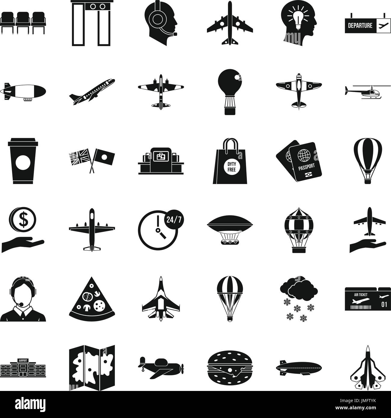 Terminal icons set, simple style Stock Vector Image & Art - Alamy