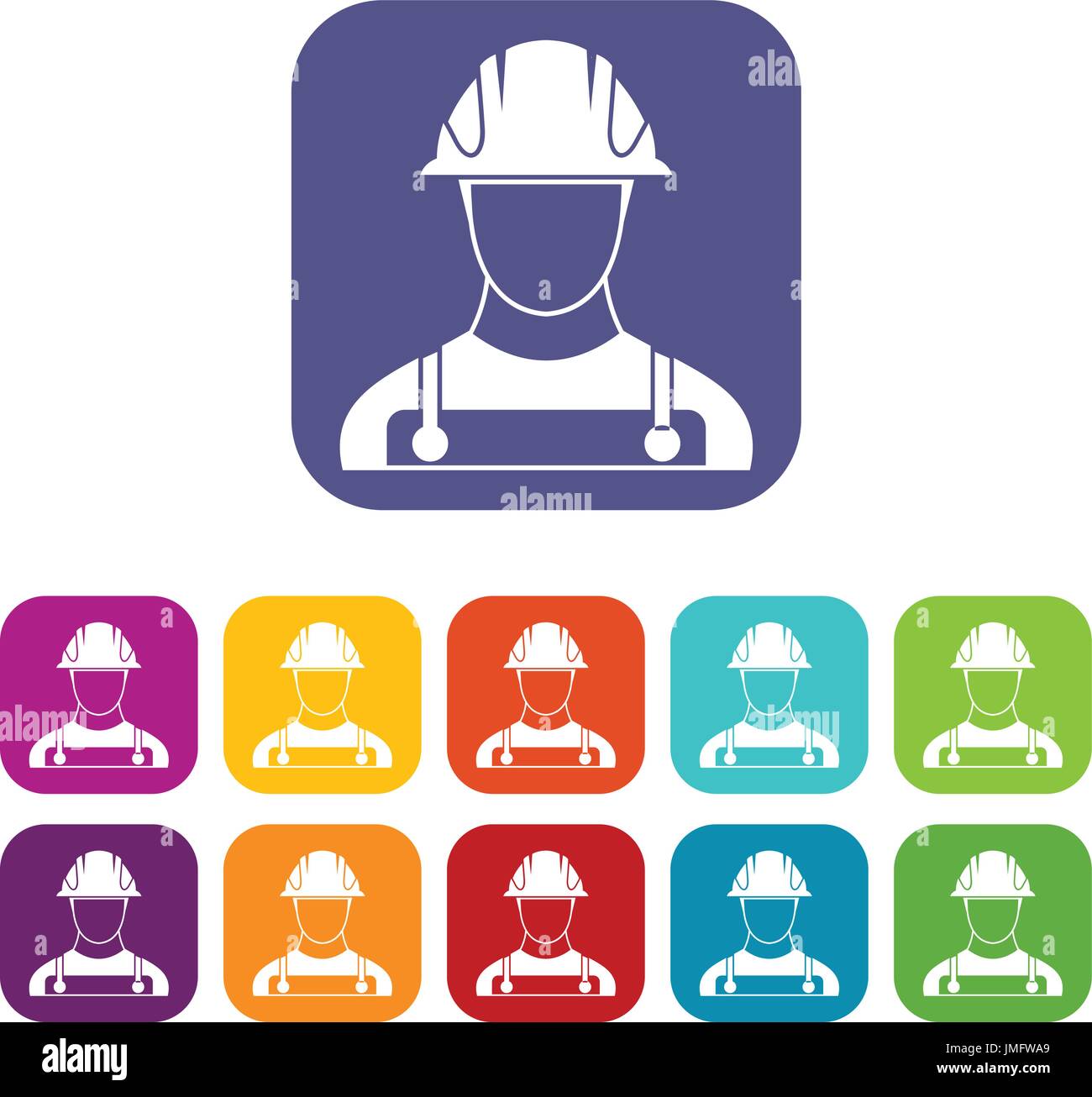 Builder icons set Stock Vector Image & Art - Alamy