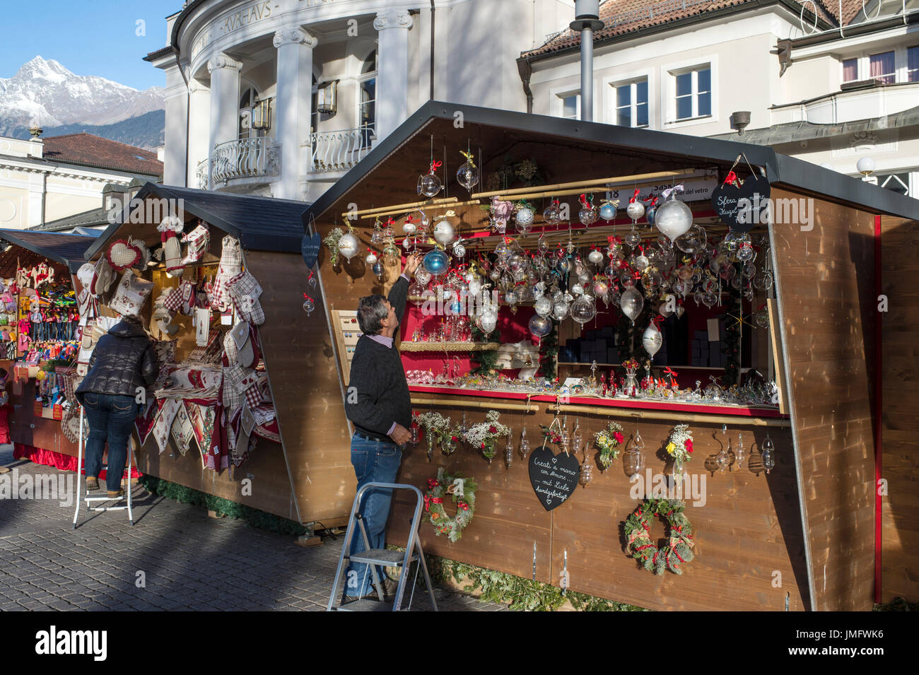 Italy, Trentino Alto Adige, Merano, Christmas Market Stock Photo - Alamy