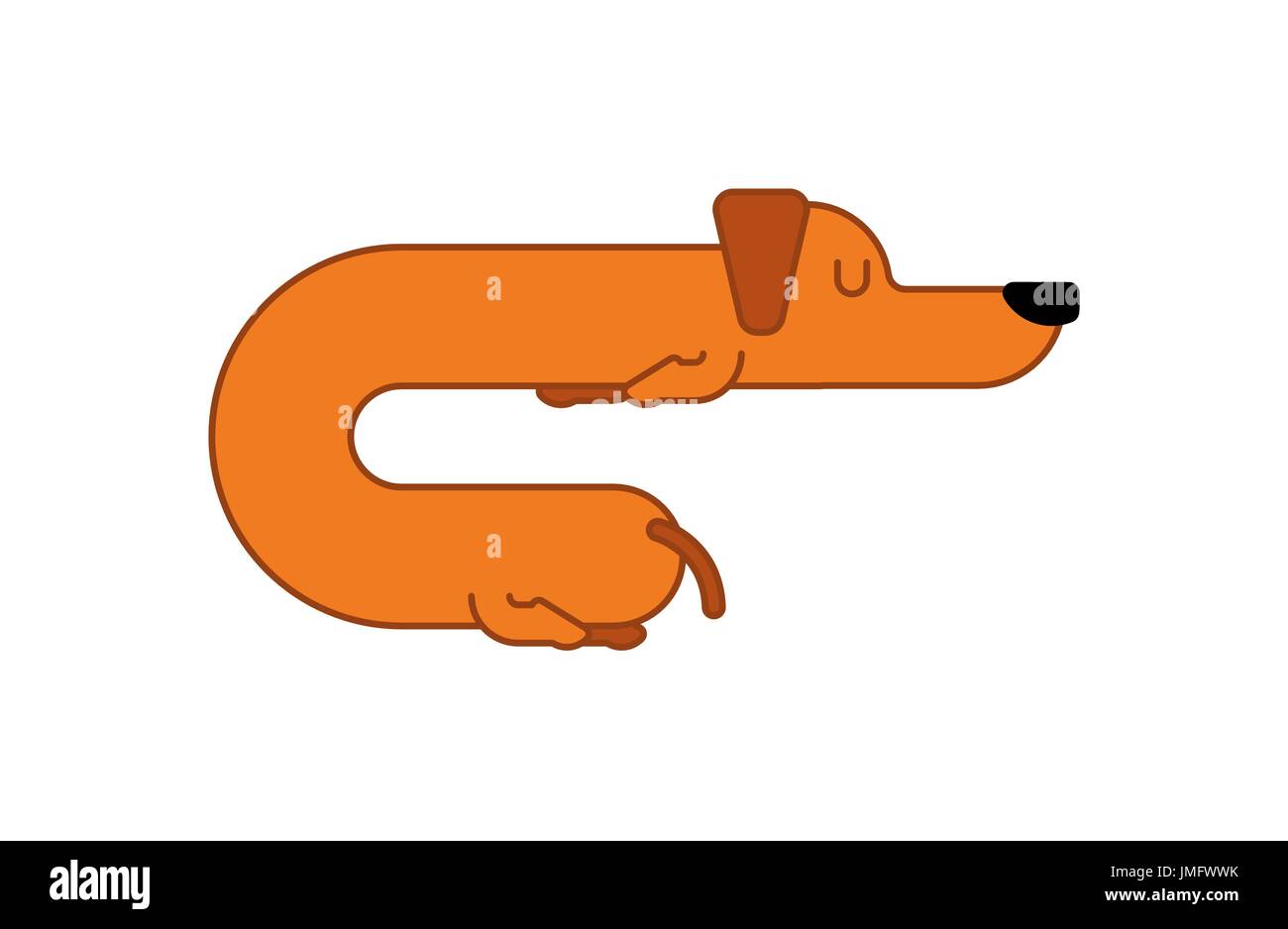 Dachshund sleeping bed Stock Vector Images - Alamy