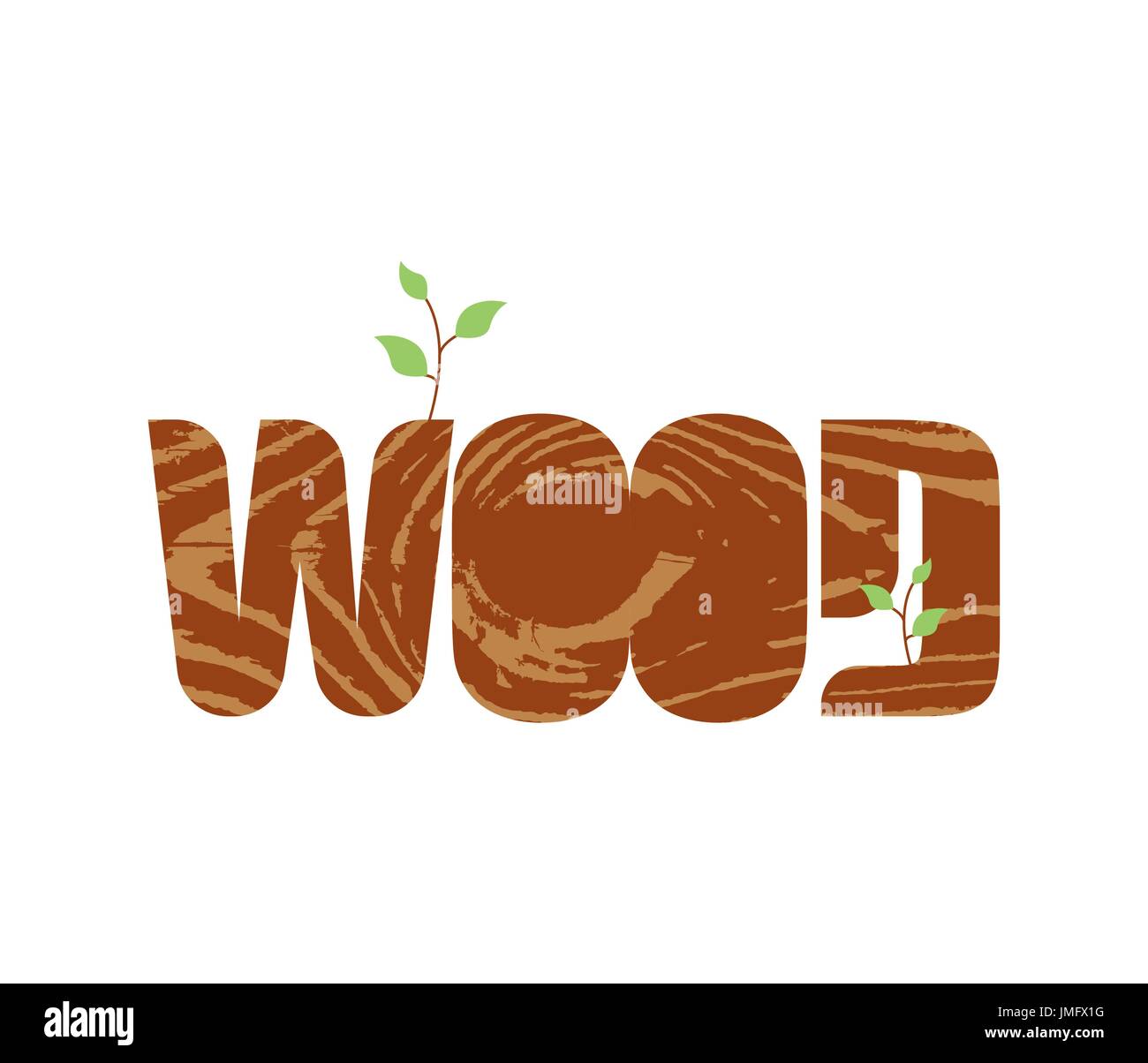 Wood lettering. Letters wood texture. Nature Typography Stock Vector ...