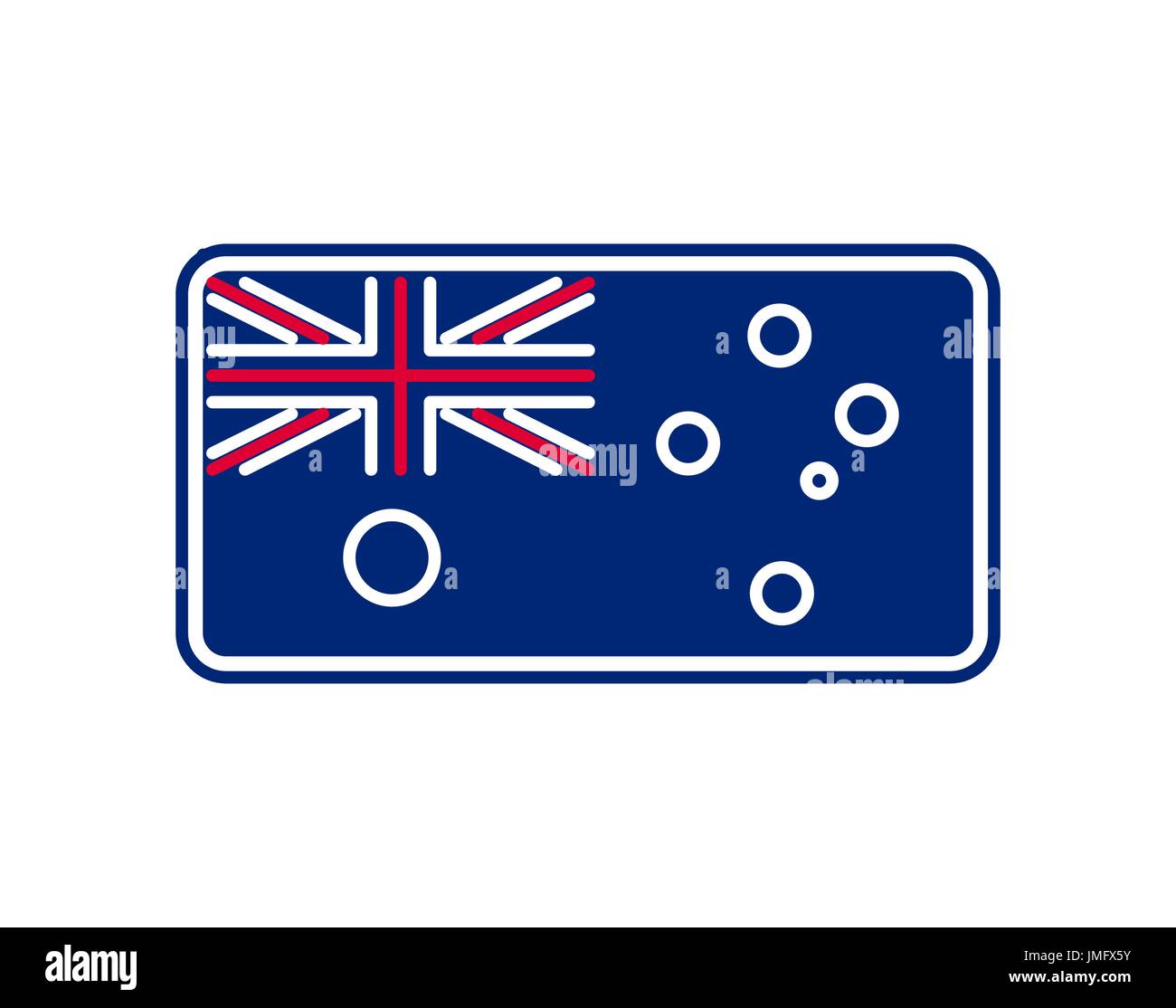 Australia flag linear style. Sign Australian. National Symbol Stock ...