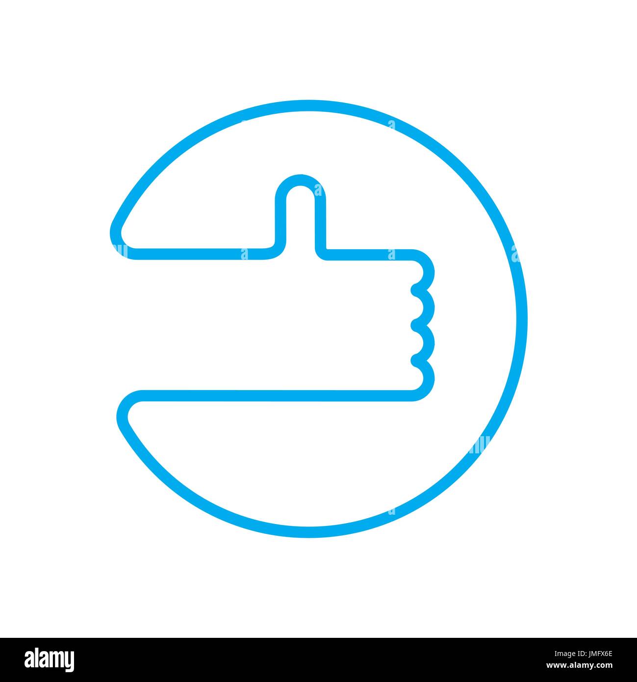 Good luck sign. Thumb up. Symbol OK Stock Vector Image & Art - Alamy