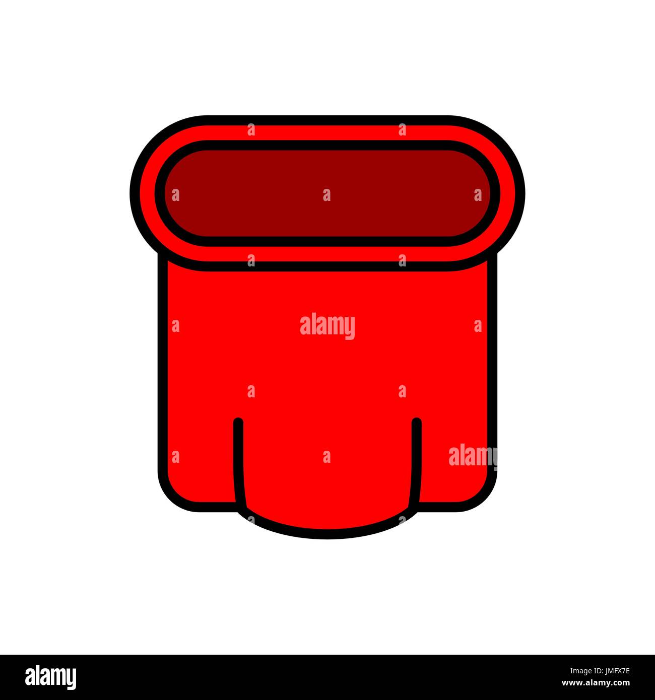 open Santa bag isolated. red sack Empty Stock Vector Image & Art - Alamy