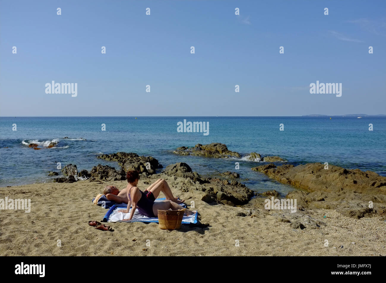 Plage de Gigaro, South of France Stock Photo - Alamy