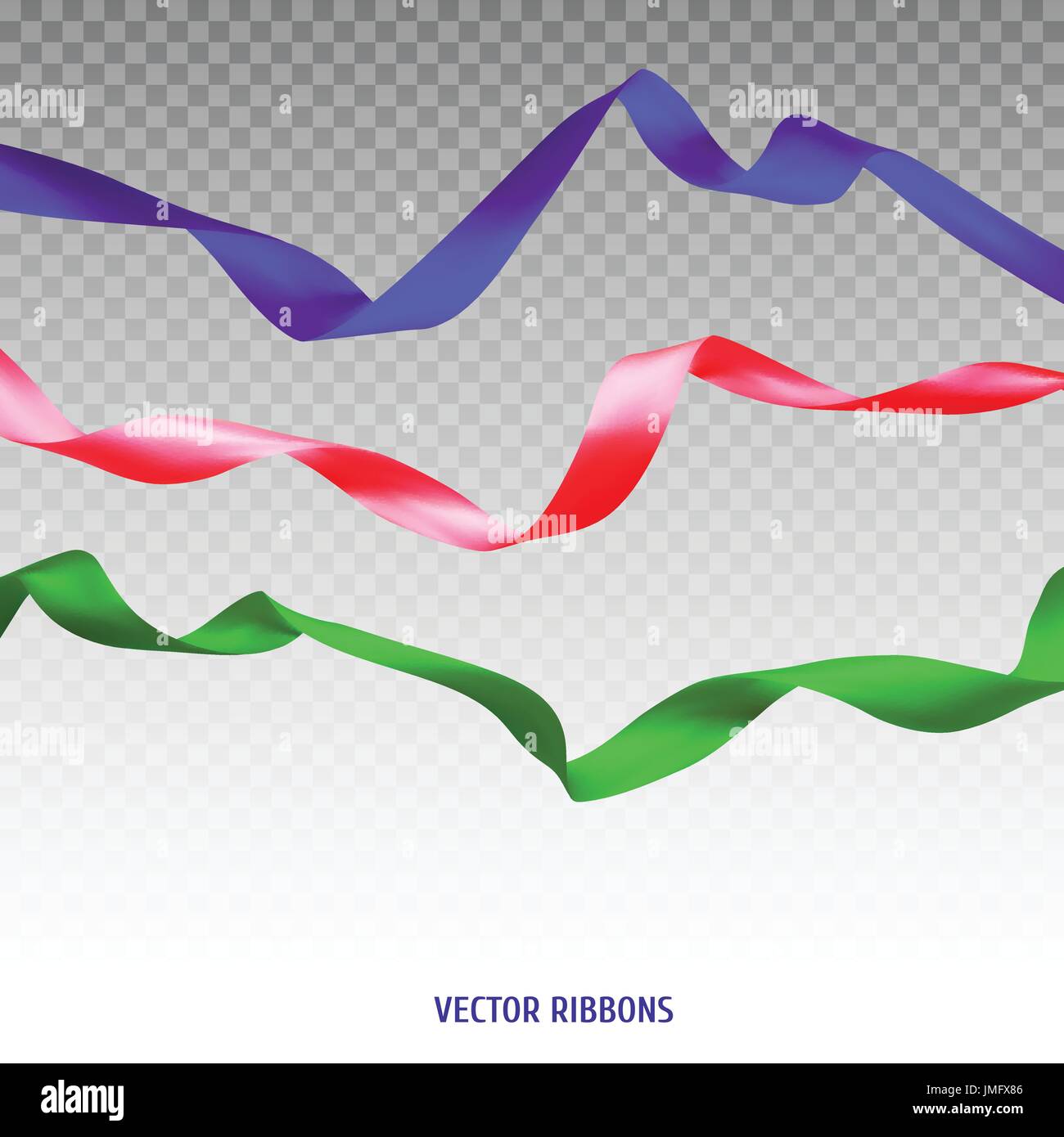 Set of three colorful ribbons Stock Vector Image & Art - Alamy