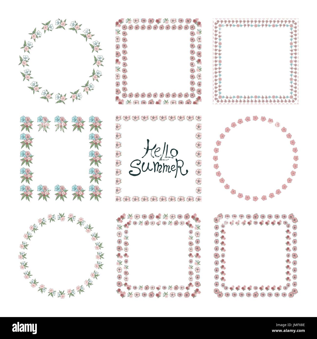 Floral frame collection Stock Vector Image & Art - Alamy