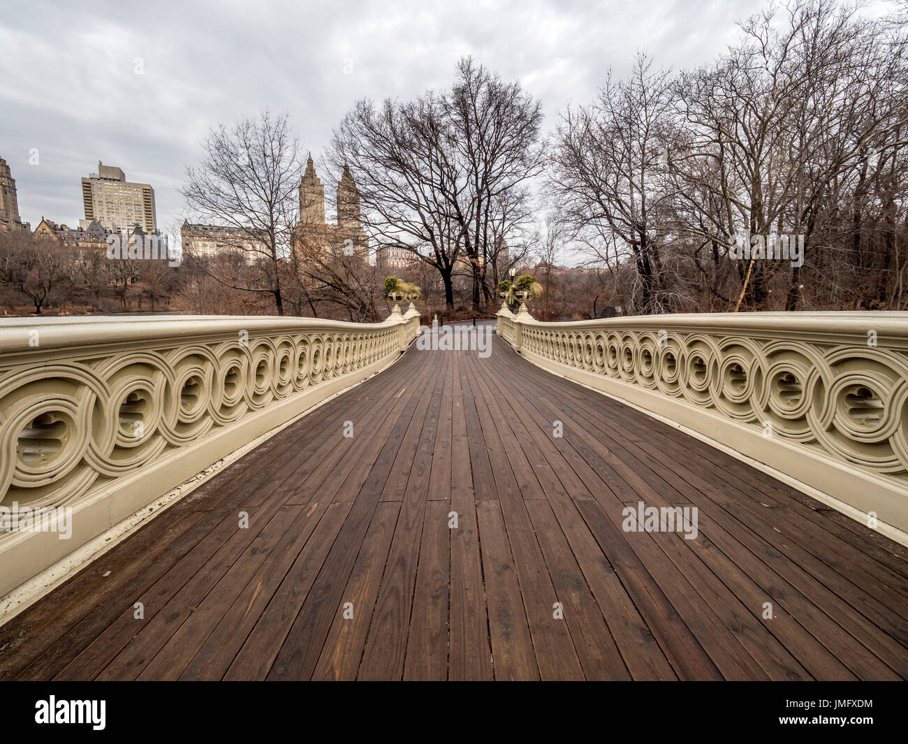 The Bow Bridge is a cast iron bridge located in Central Park, New York ...