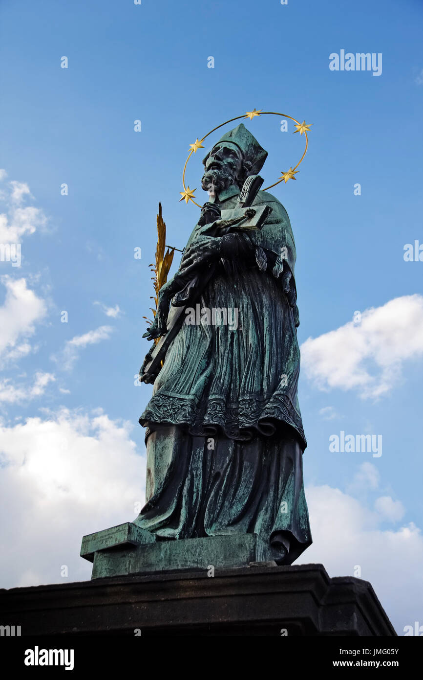 statue of St. John of Nepomuk (Divi Ioanni Nepomuceno) on Charles ...