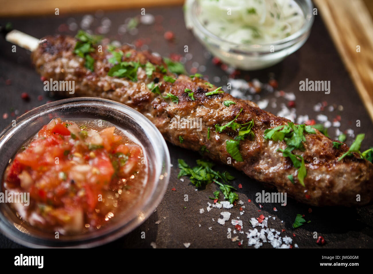 Minced lula kebab grilled hi-res stock photography and images - Alamy