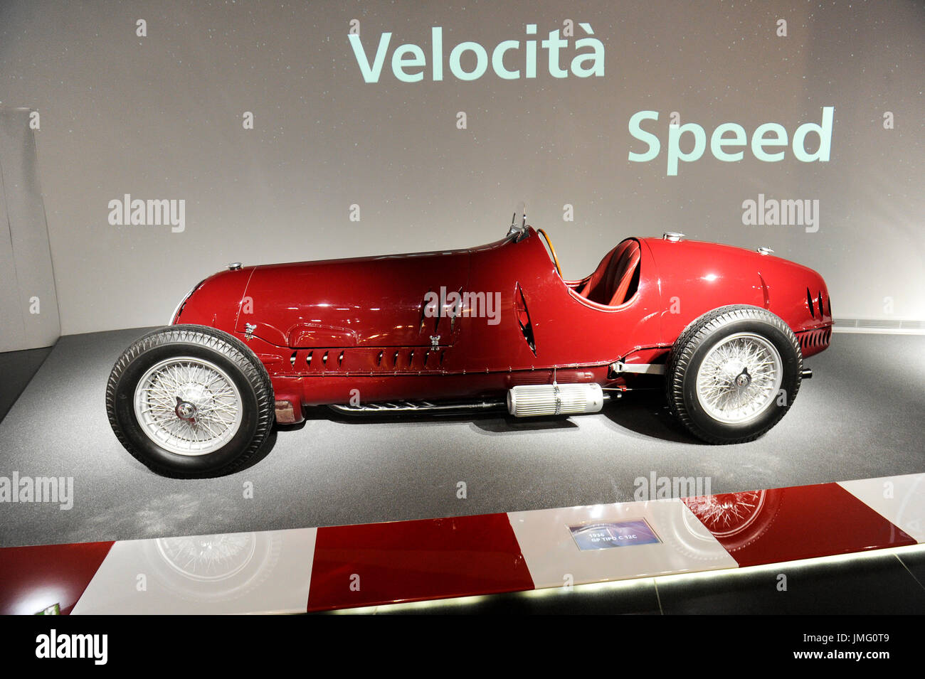 Italy. Arese. The machine Time- historic Alfa Romeo Museum Stock Photo ...