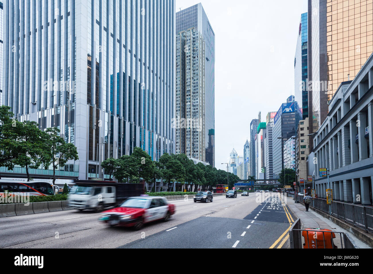 HONG KONG - OCTOBER 23, 2016: Freeway traffic in central Hong Kong ...