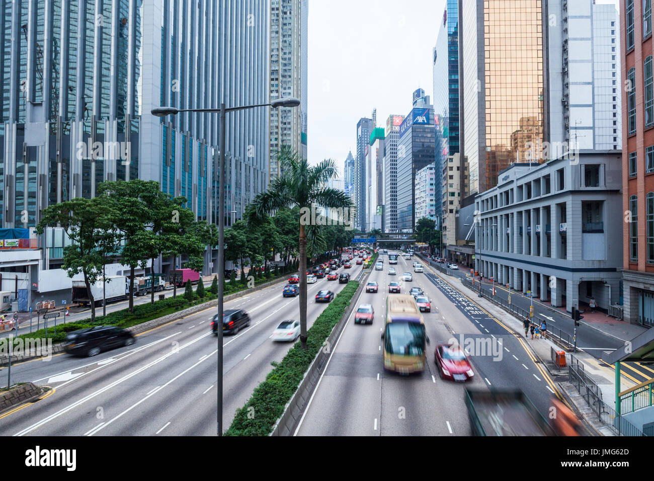 HONG KONG - OCTOBER 23, 2016: Freeway traffic in central Hong Kong ...