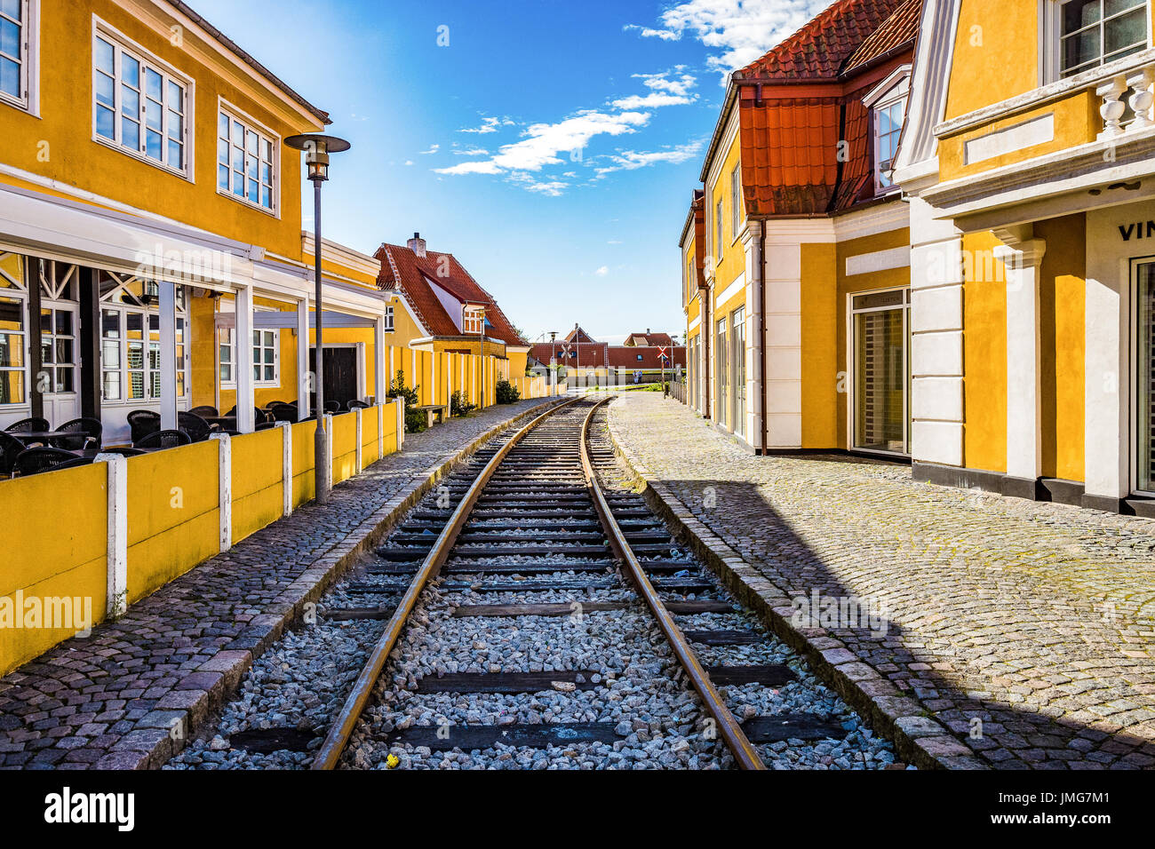 Colourful railway station Stock Photo - Alamy