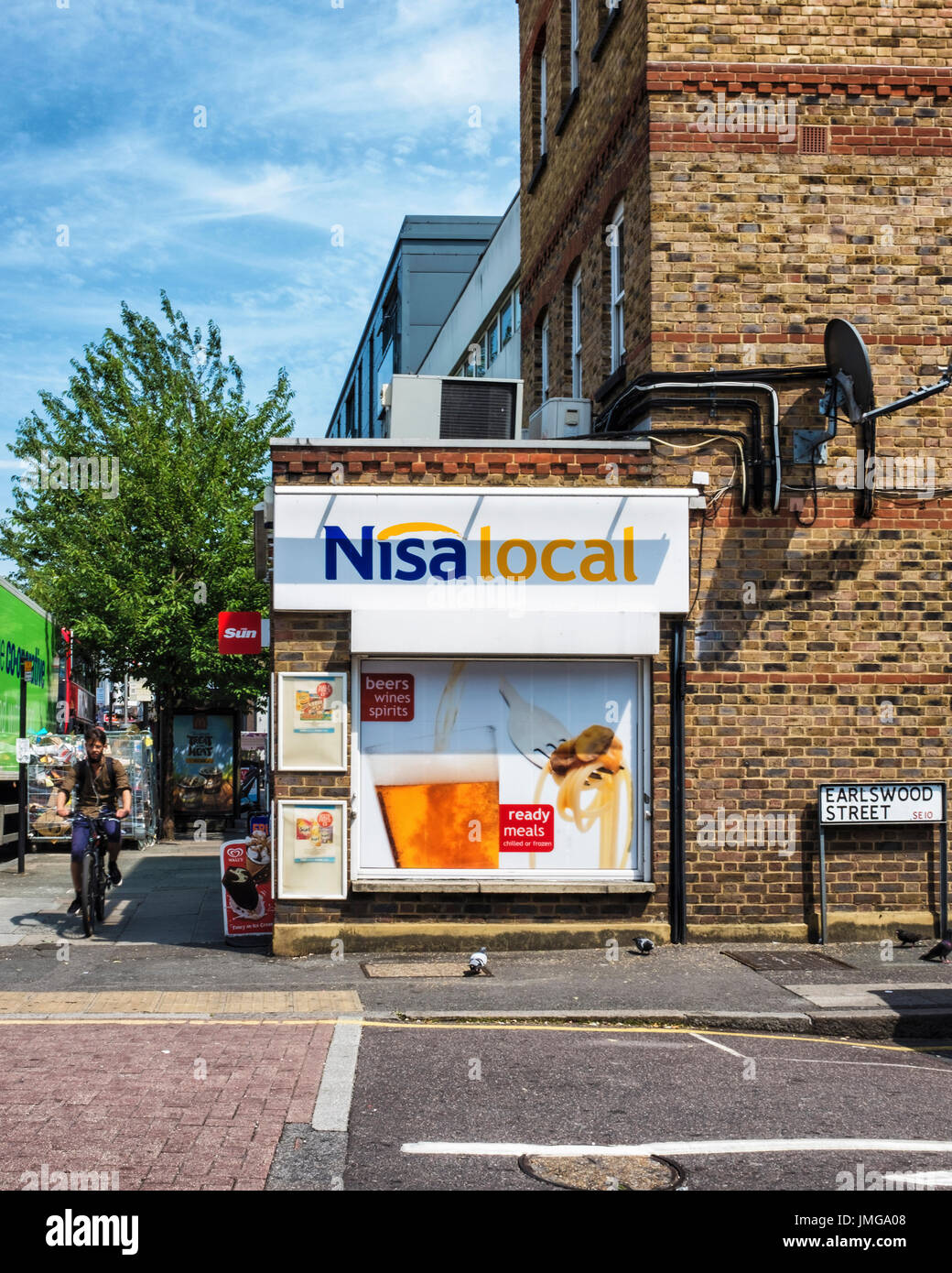 London, Greenwich. NISA Local shop, Independent convenience store Stock ...