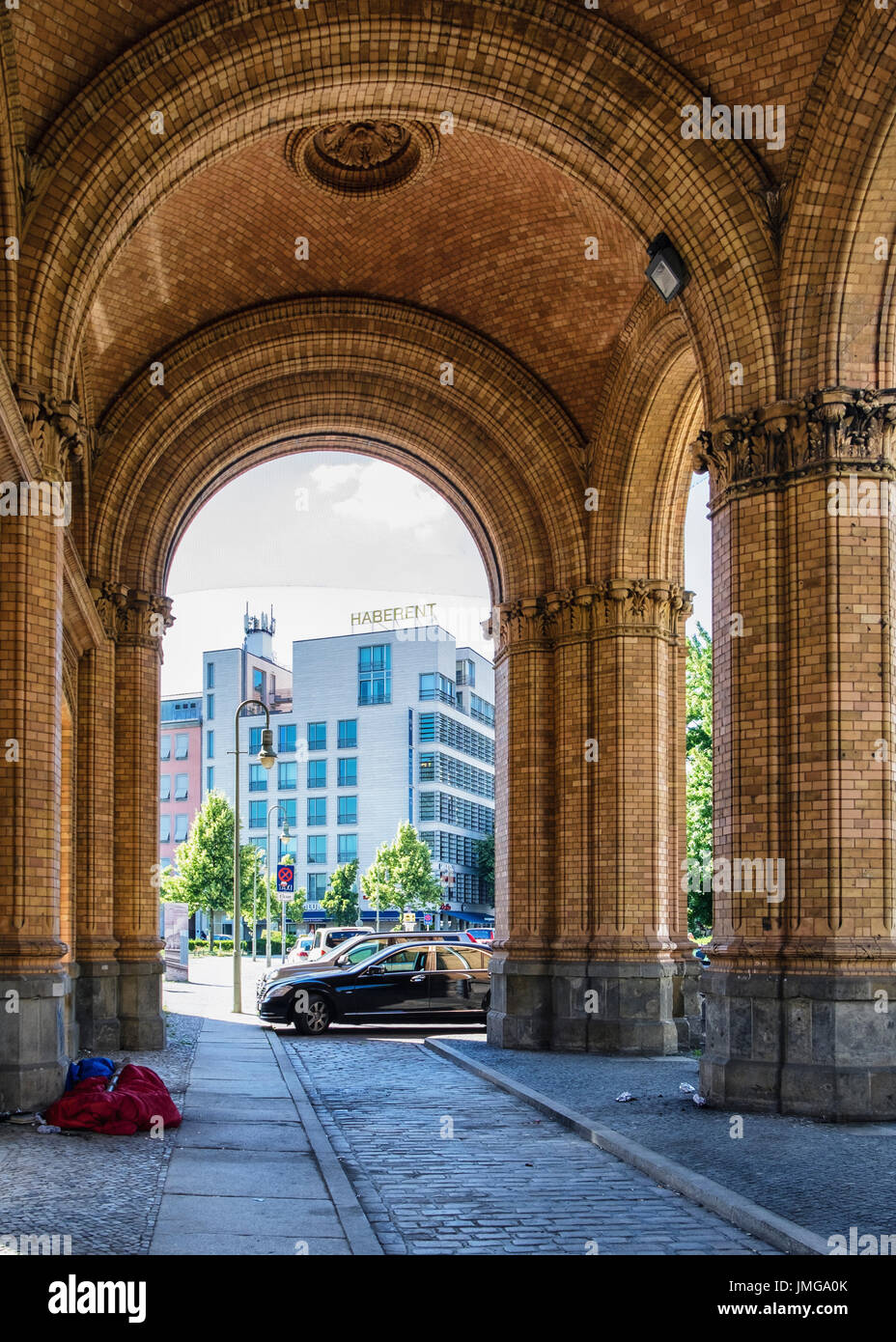.Berlin,Mitte.Old Anhalter Bahnhof S-bahn station overlooks Askanischer ...