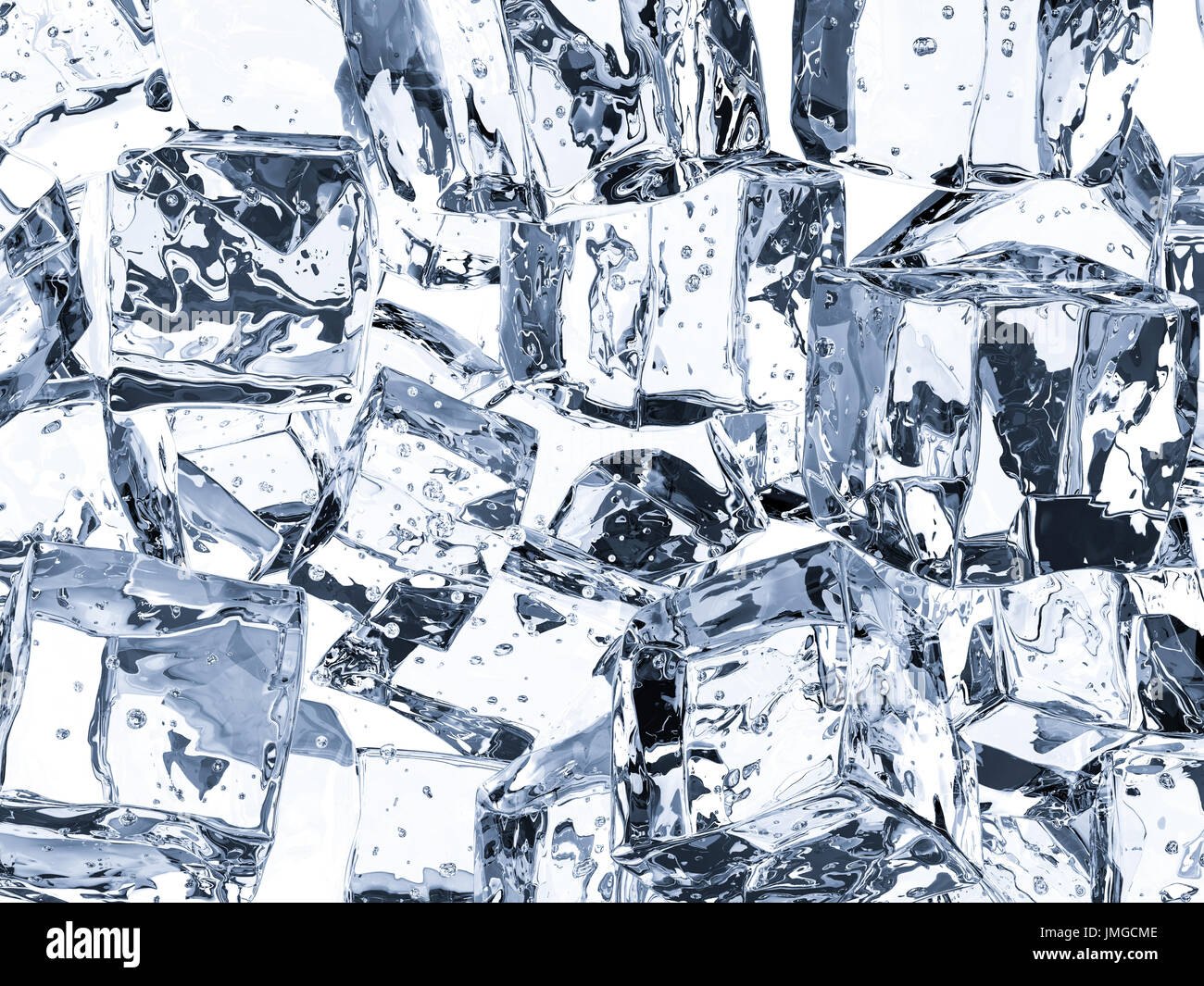3d rendering ice cubes background Stock Photo - Alamy