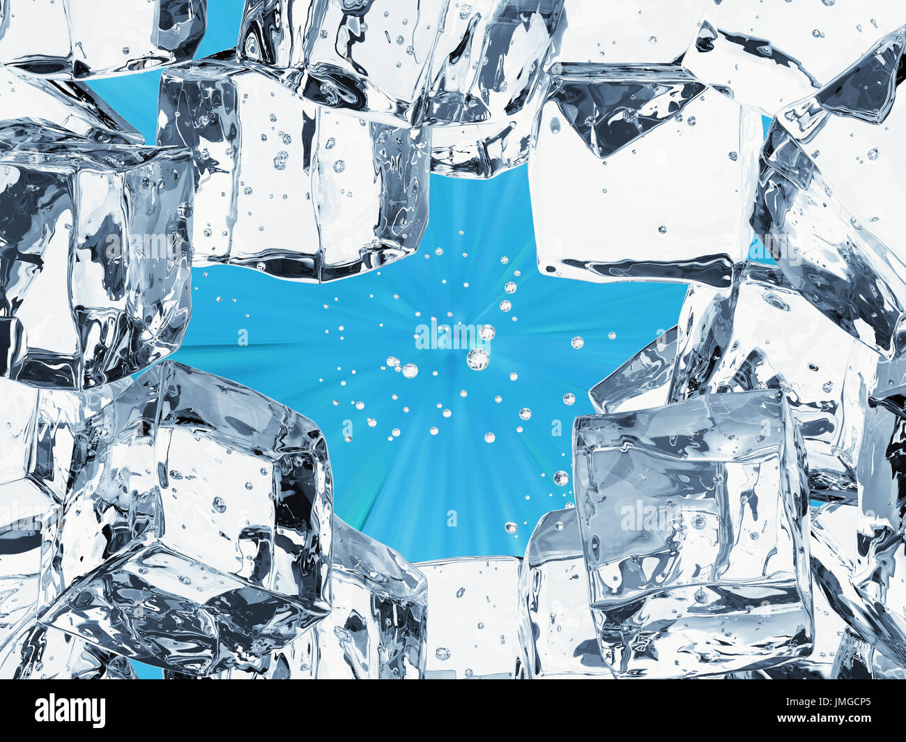 3d rendering ice cube background with blank space Stock Photo - Alamy