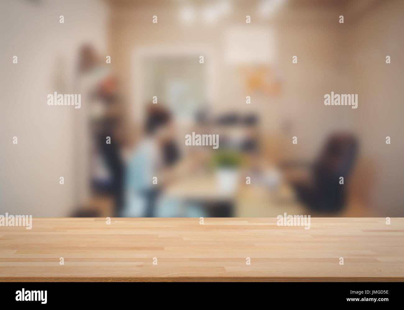 empty wooden table with workspace background Stock Photo - Alamy