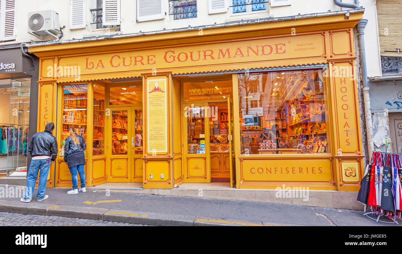 PARIS, FRANCE – JUNE 6, 2012: A colorful and traditional biscuit, candy ...