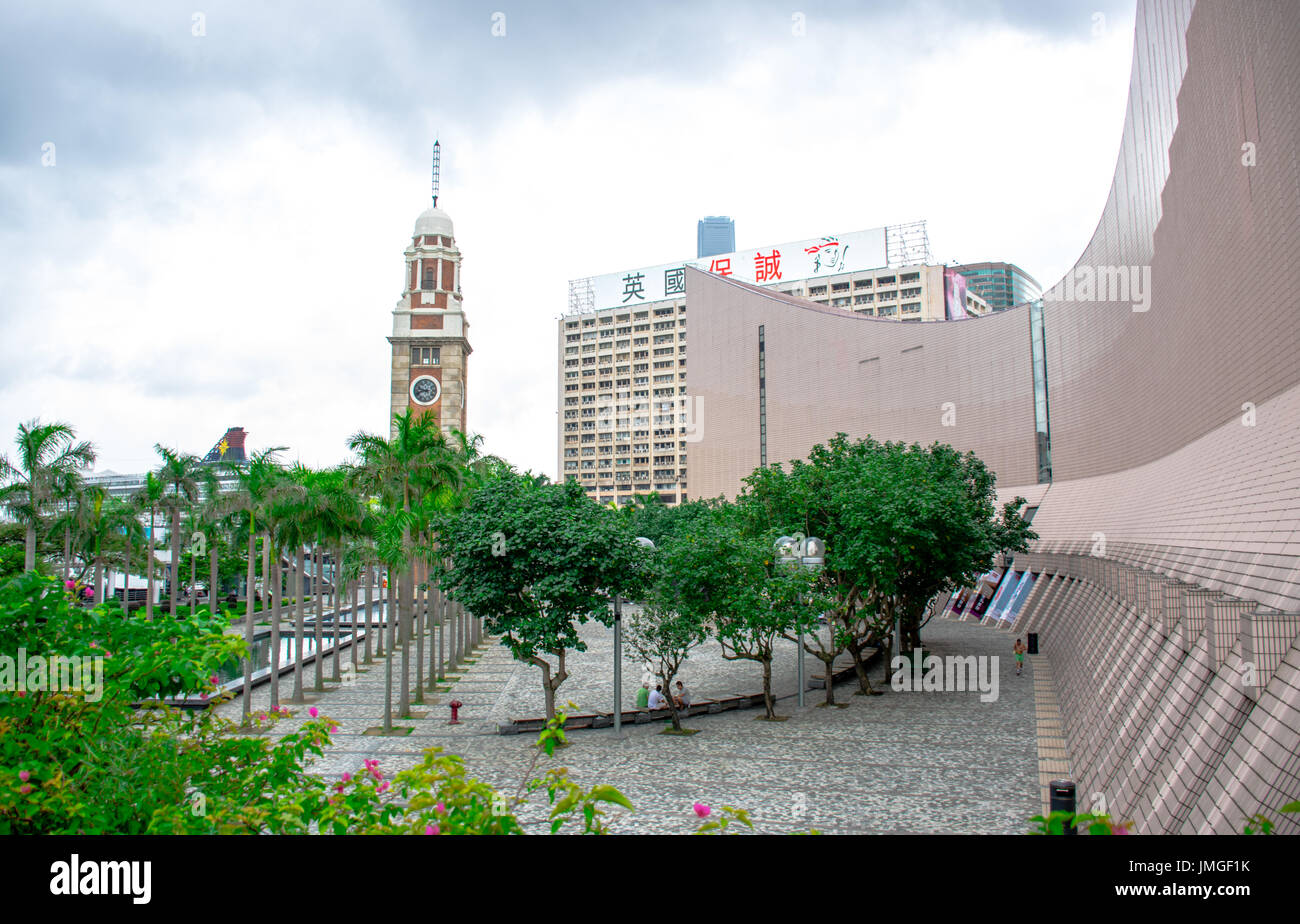 Hong Kong Clock Tower, the famous landmark in Hong Kong located on the ...