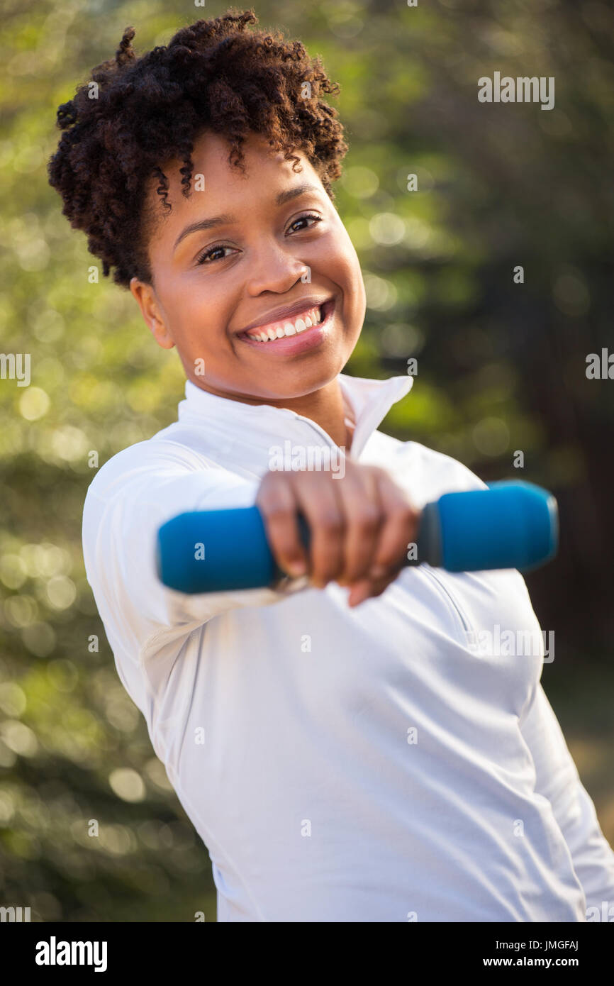 Woman exercising and getting fit Stock Photo - Alamy