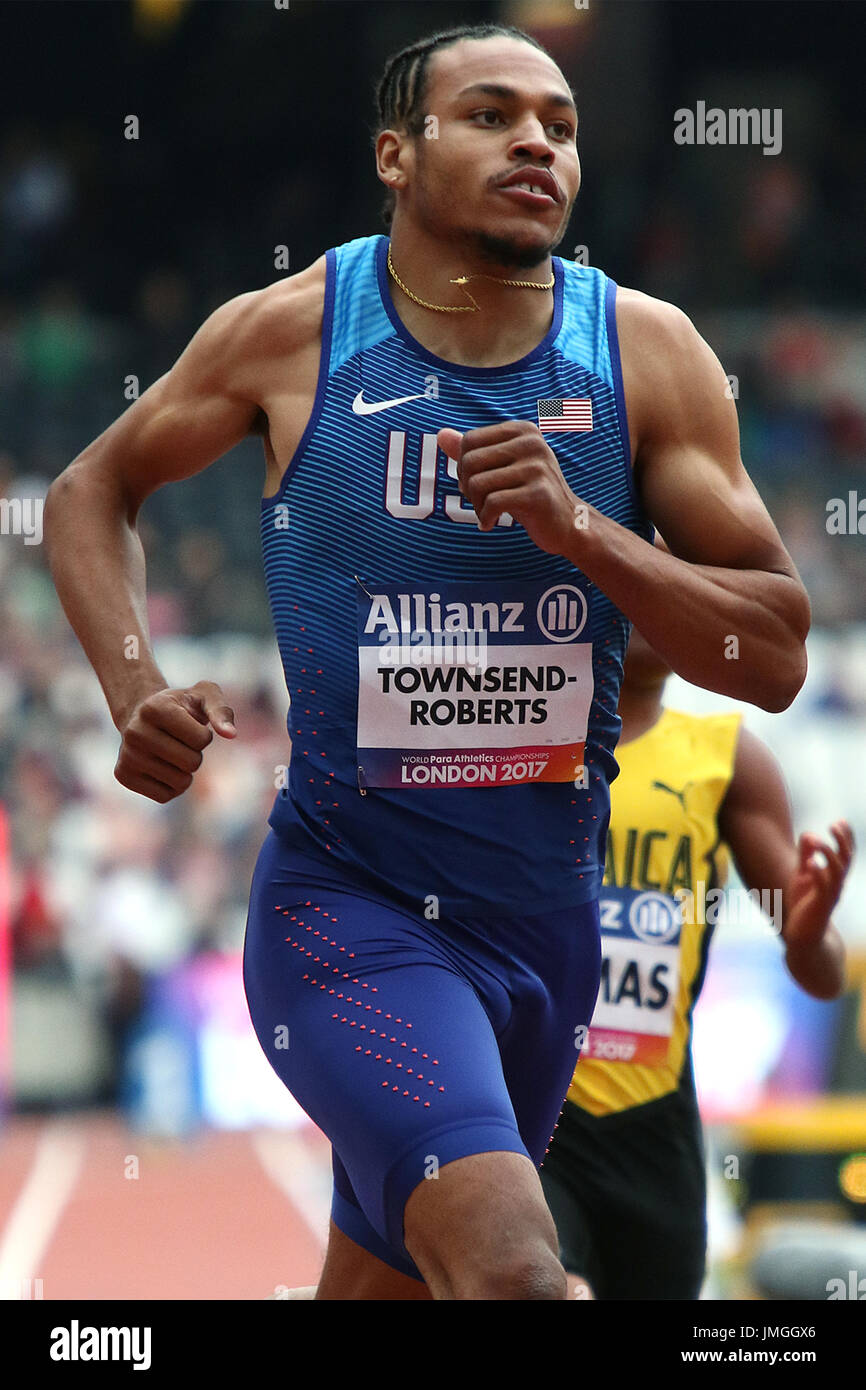 Roderick TOWNSEND-ROBERTS of the USA in the Men's 100m T47 Heats at the ...