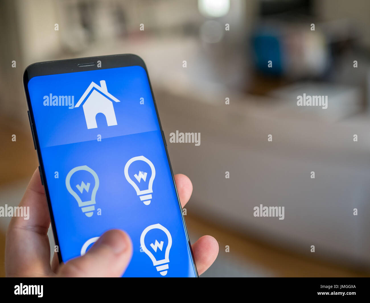 Smart home automation mobile hi-res stock photography and images - Alamy
