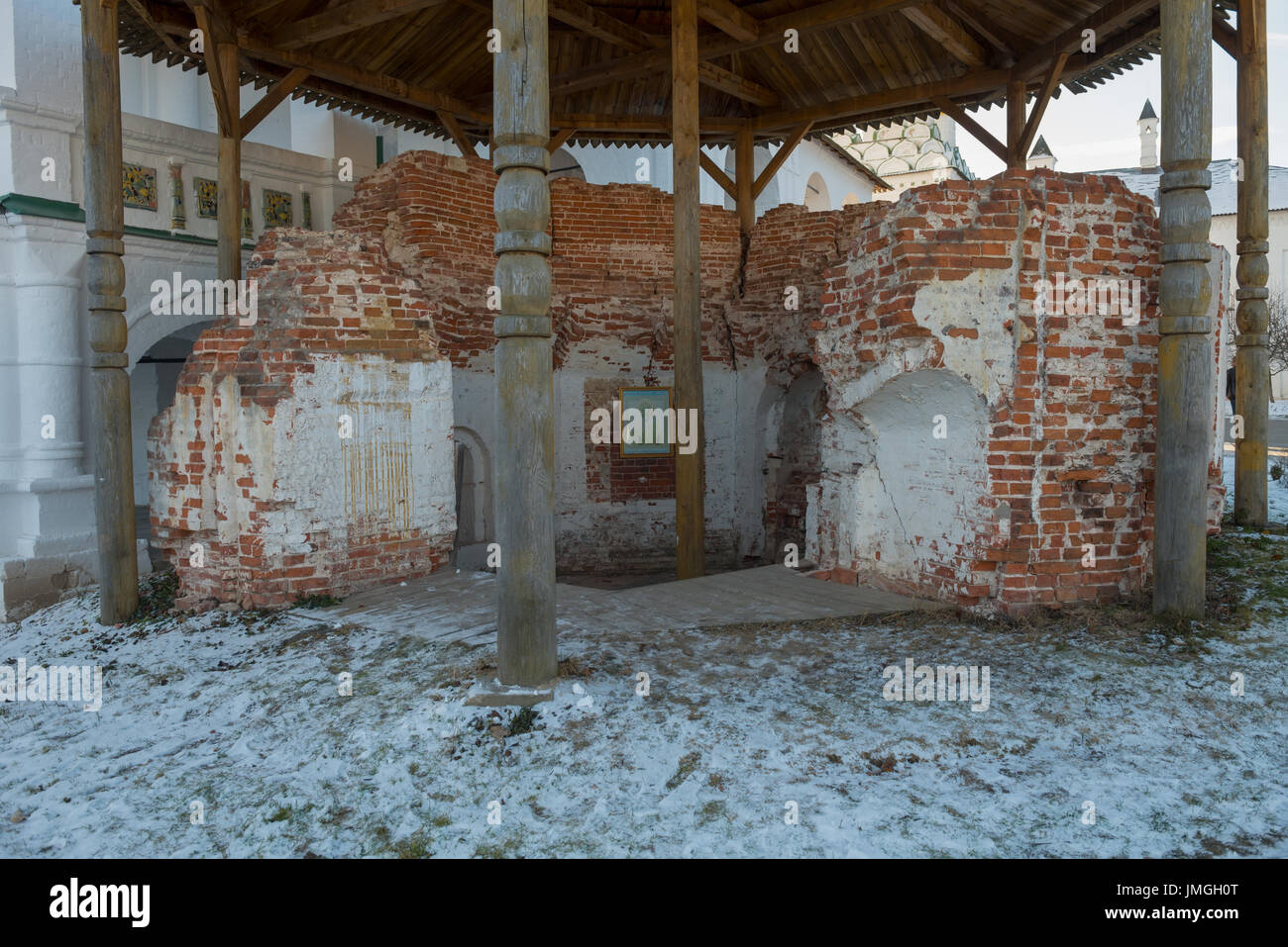 Destroyed bell tower in honor of the Icon of the Mother of God ...