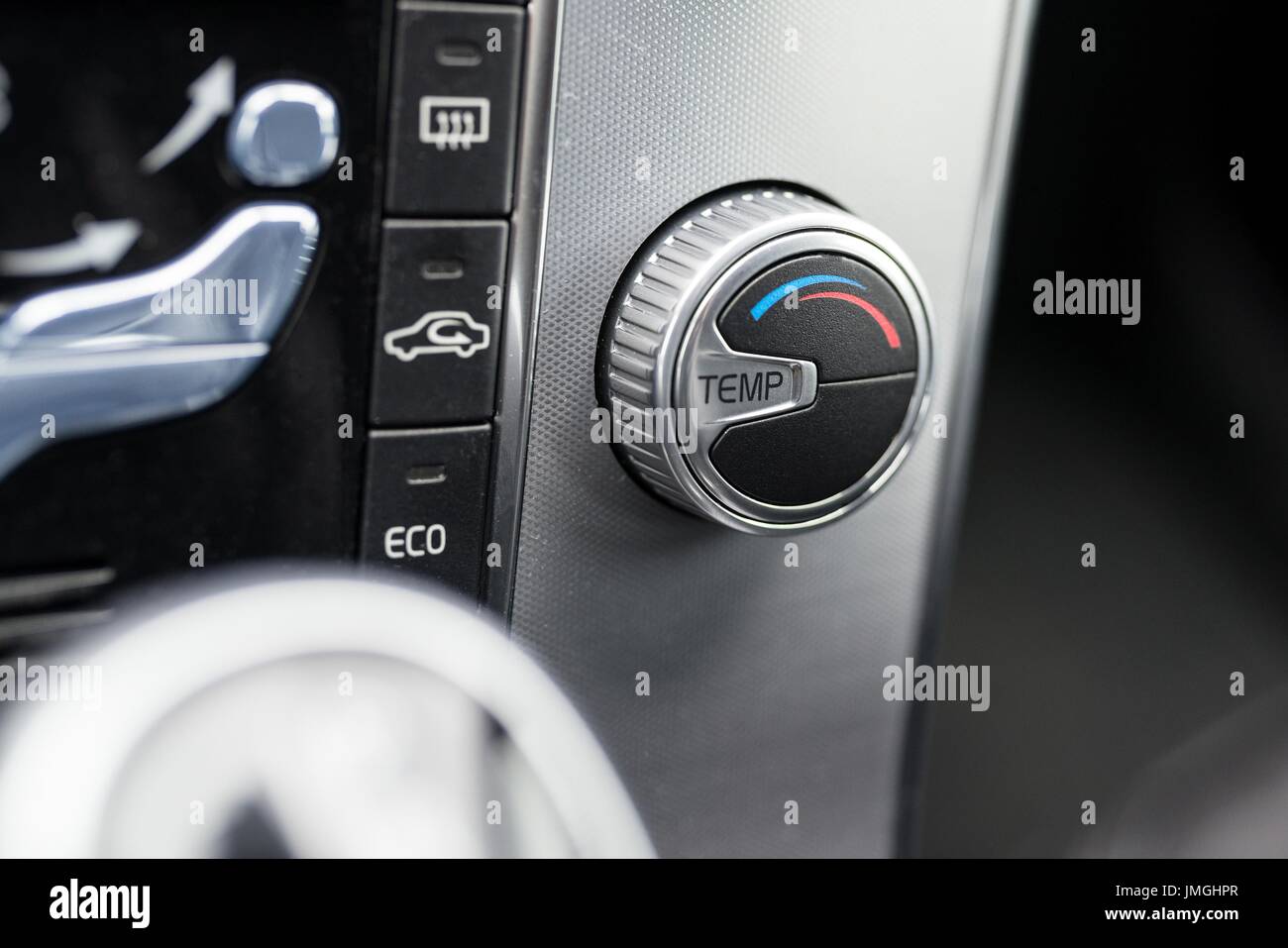 Modern car air condition and temperature control knob Stock Photo - Alamy