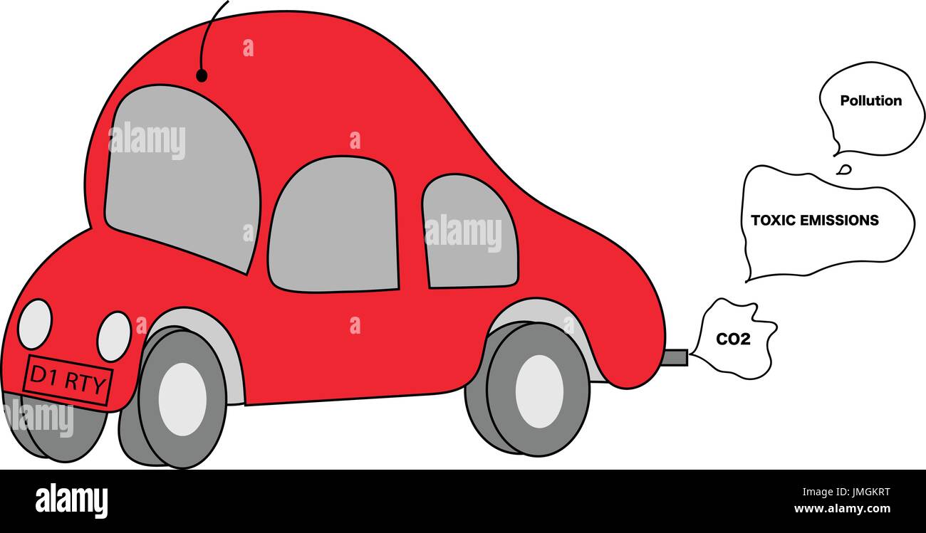 Car Pollution Drawing