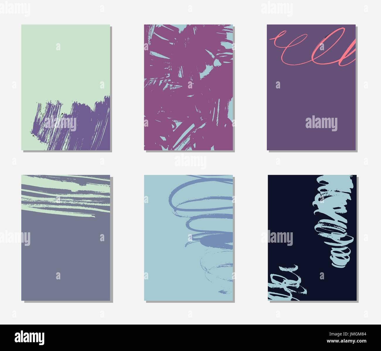 Modern brush vector postcard template Stock Vector Image & Art - Alamy